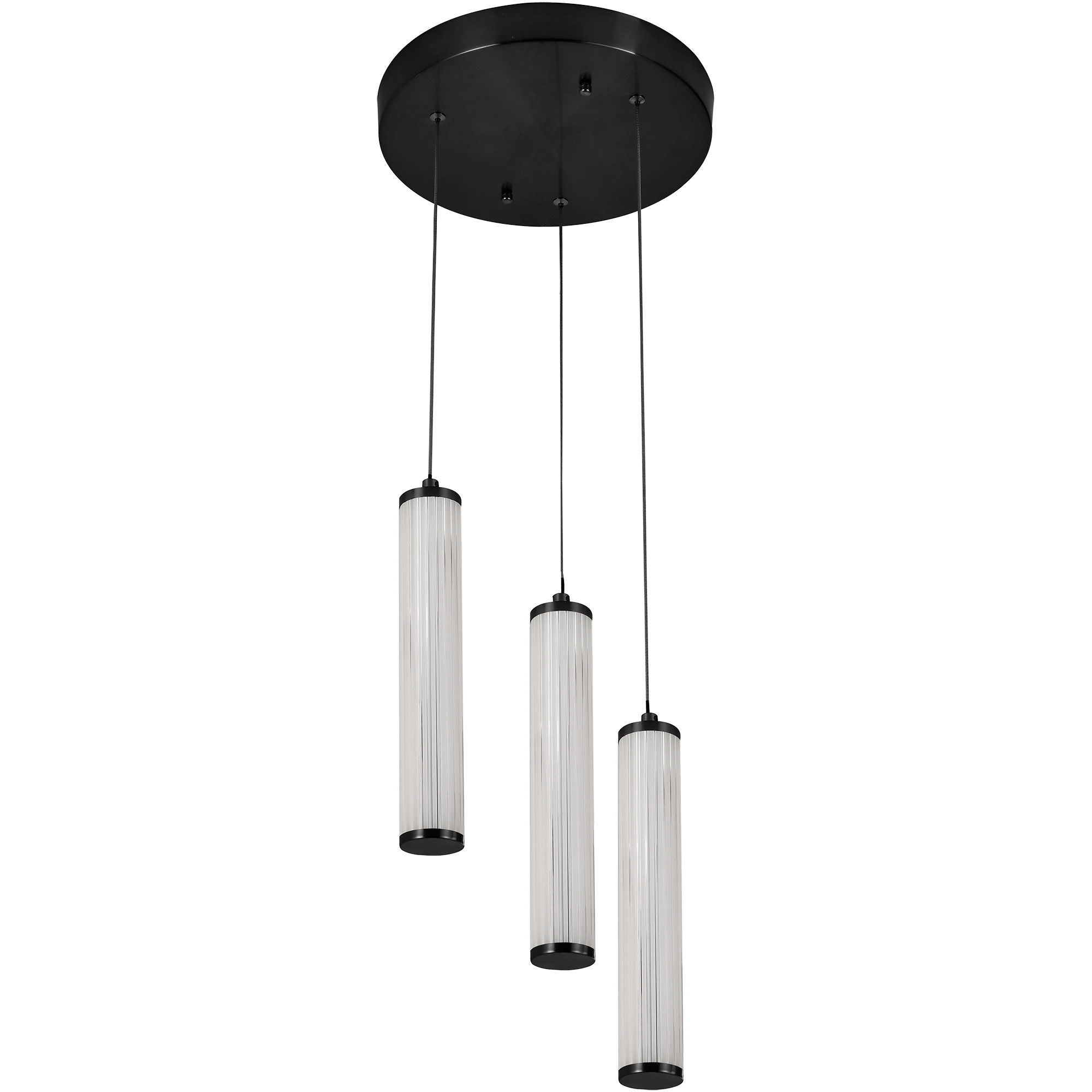 Calibo Charm Modern Fluted 3 Light Cluster Pendant – AL Lighting Store