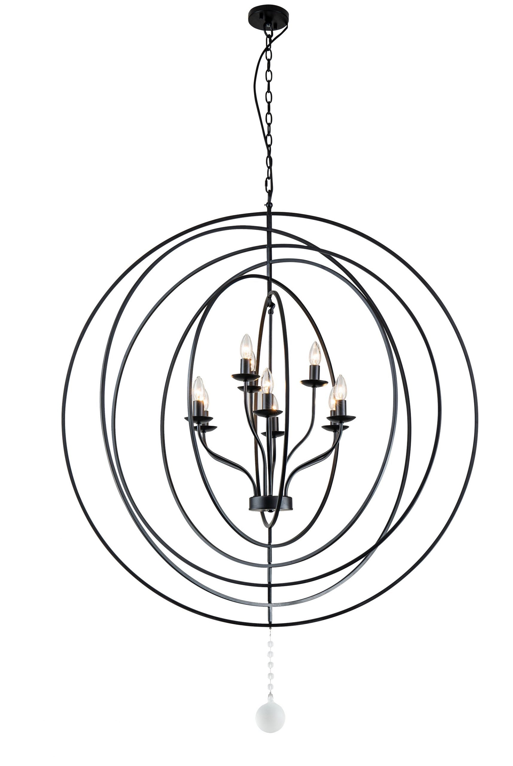 Maxwell 9 Light 116CM NICKLE/BLACK – AL Lighting Store