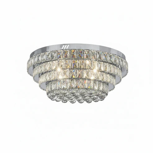 NORRIS Crystal Ceiling Light Tri-Colour LED 600mm (Chrome) – AL ...