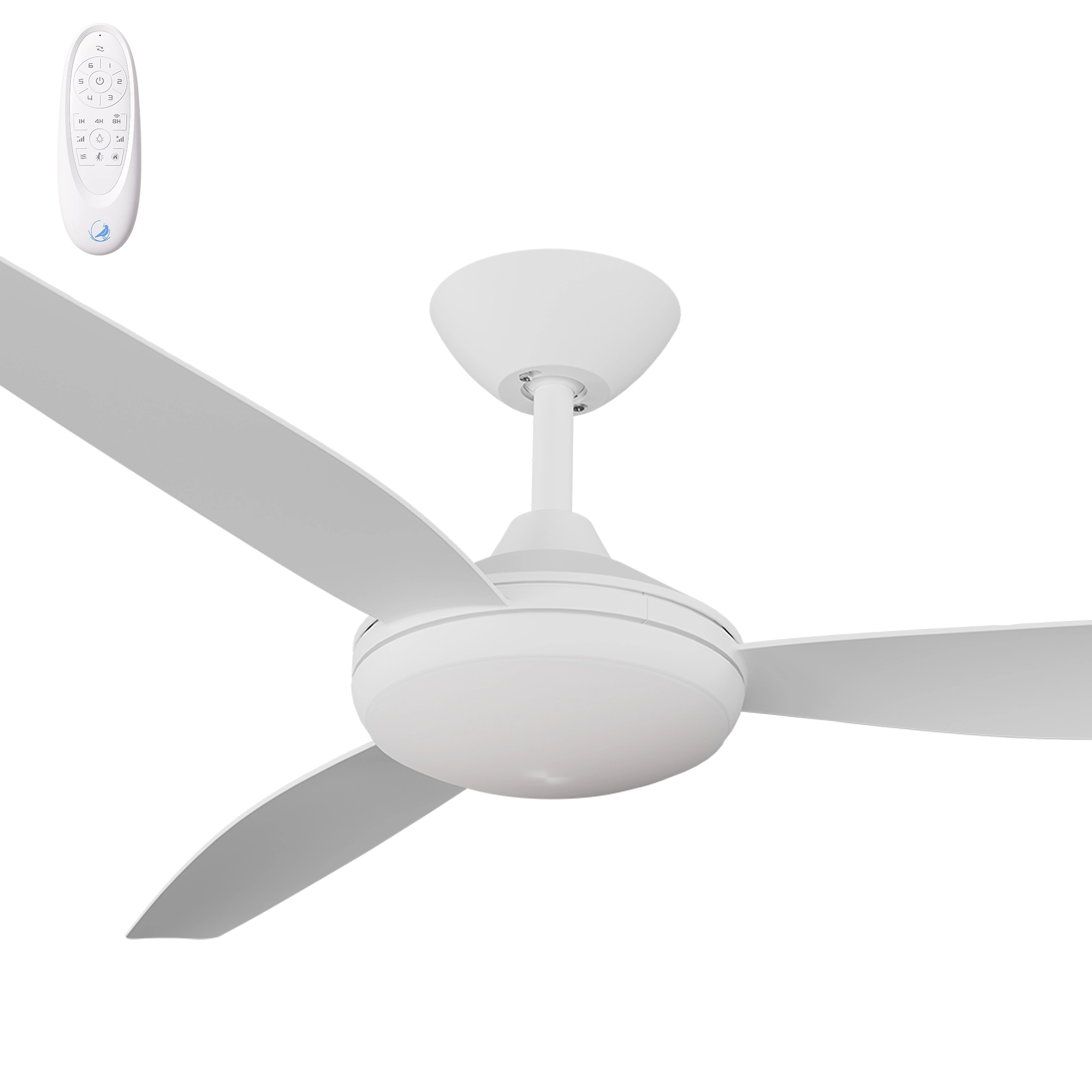 Calibo Condor DC Fan with light, Black/White – AL Lighting Store